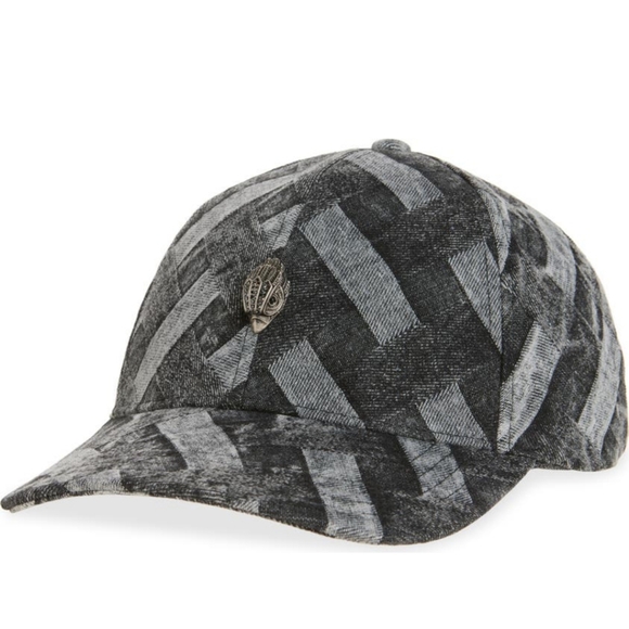 Kurt Geiger | Accessories | Kurt Geiger Nwt Brushed Gray Black Denim ...